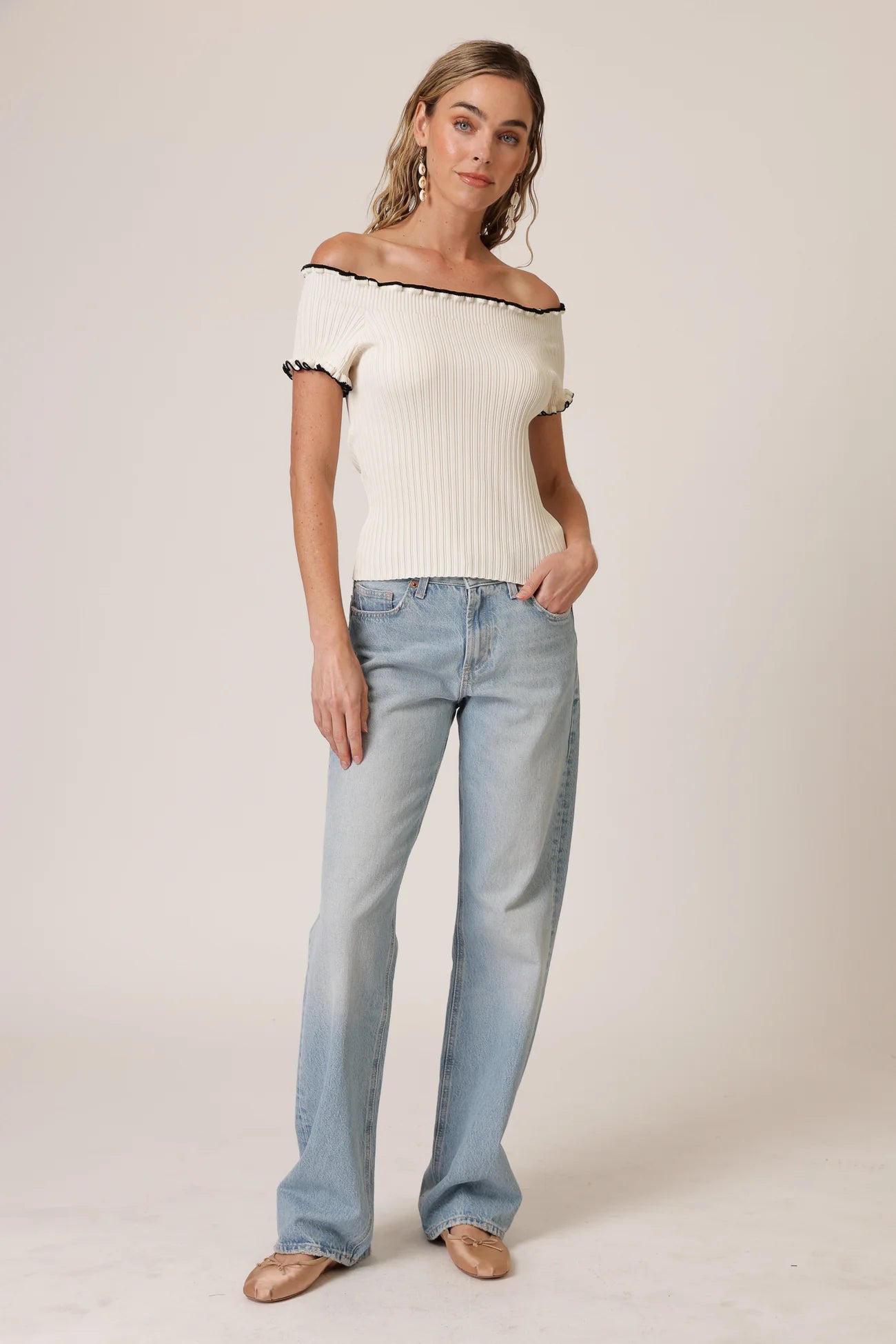Reonny Off the Shoulder Sweater – Libby Louise